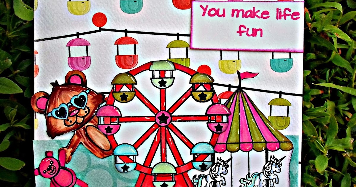 Leinzlove Tear Bears: CDD Copic Colored Fun Fair Card