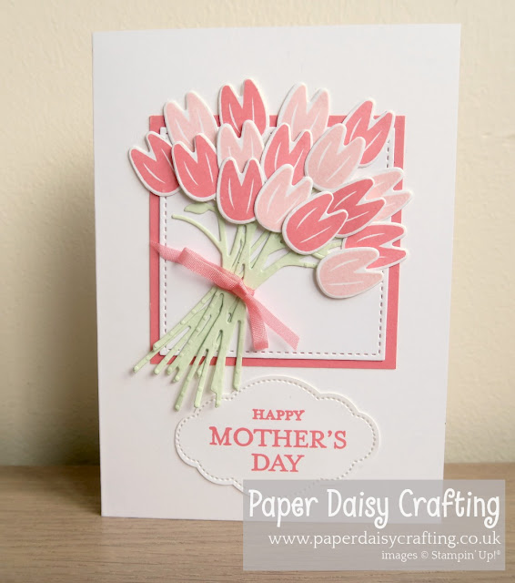 Paper Daisy Crafting: Beautiful Bouquet Tulip Bouquet Mother's Day Card