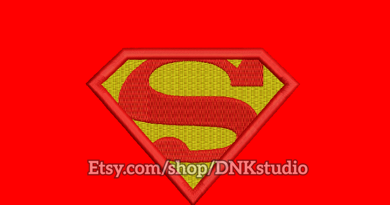 BEST EMBROIDERY DESIGN: Superman Logo Symbol Applique Embroidery Design