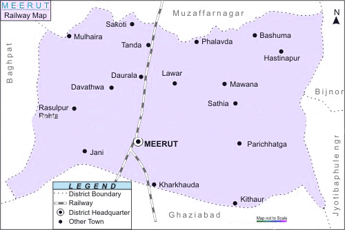 Rail-Map-india: Meerut-railway-map