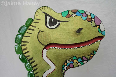 CMOE Dinosaur is finished! - Jaime Haney Art | Colorful Original Paintings