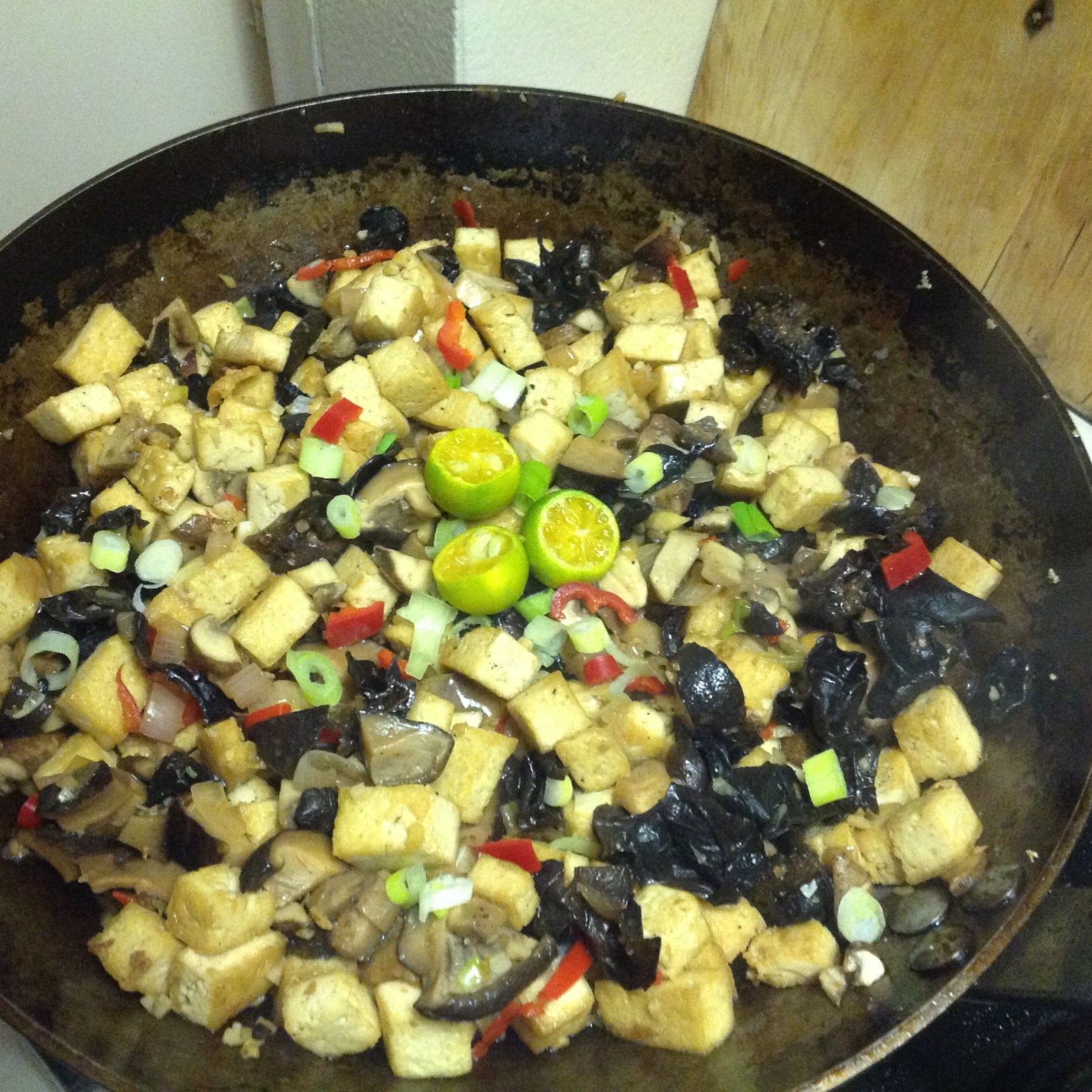 Mushroom and Tofu Sisig