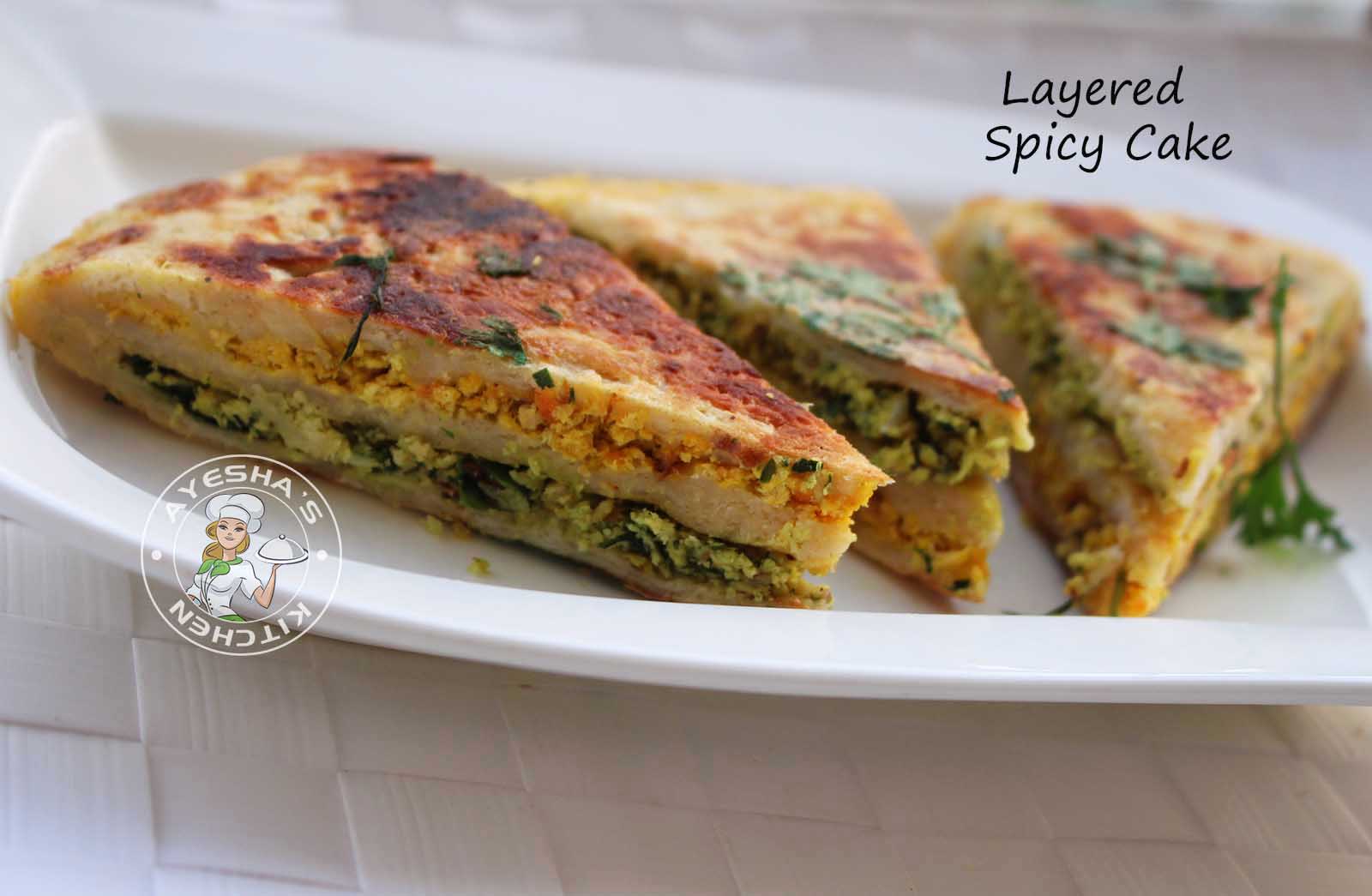 CHICKEN CAKE - LAYERED CHICKEN CAKE / SPICY CHICKEN LAYER CAKE