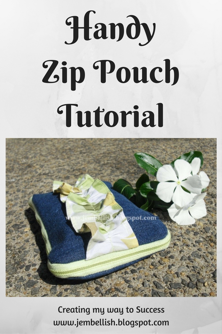 Creating my way to Success: Handy zip-pouch tutorial