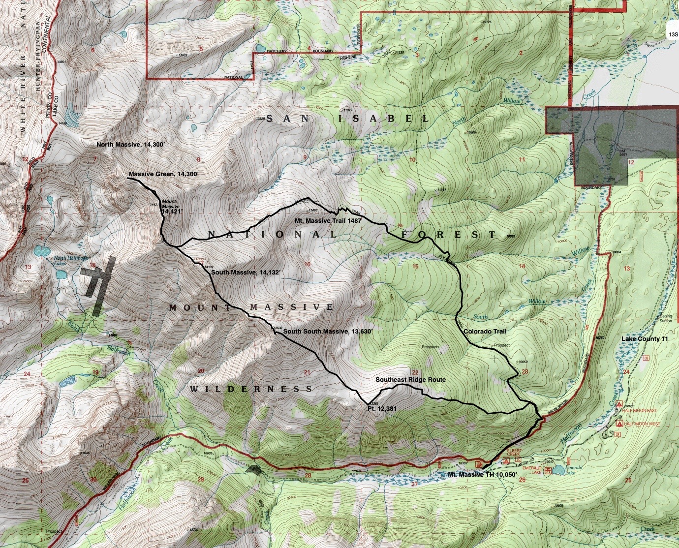 Earthline: The American West: Mount Massive, 14,421', Via Southeast Ridge