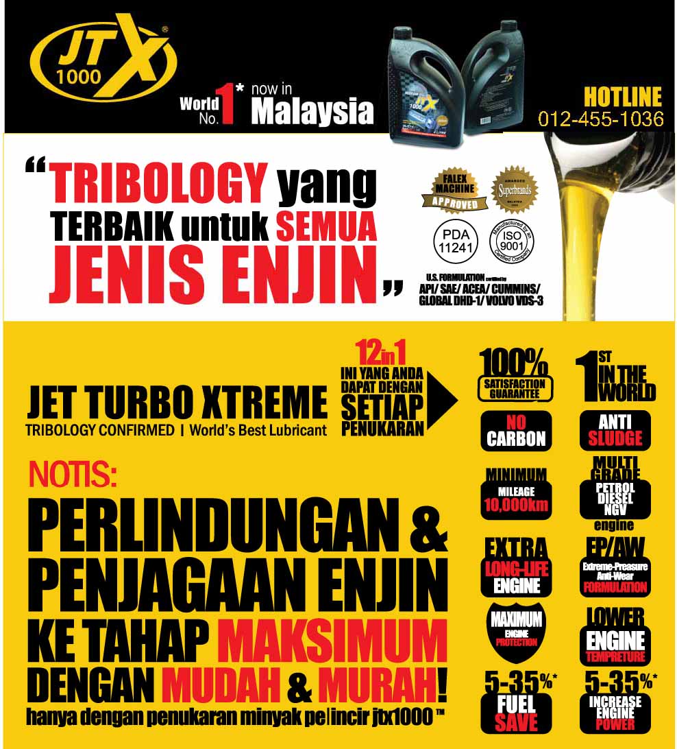 JTX1000 Minyak Pelincir Terbaik Di Dunia: JTX1000 RED