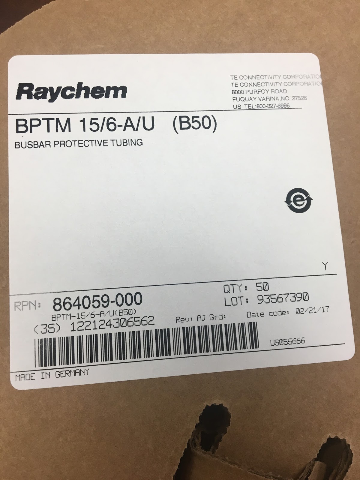 Raychem Heat Shrink: BPTM Busbar Insulation
