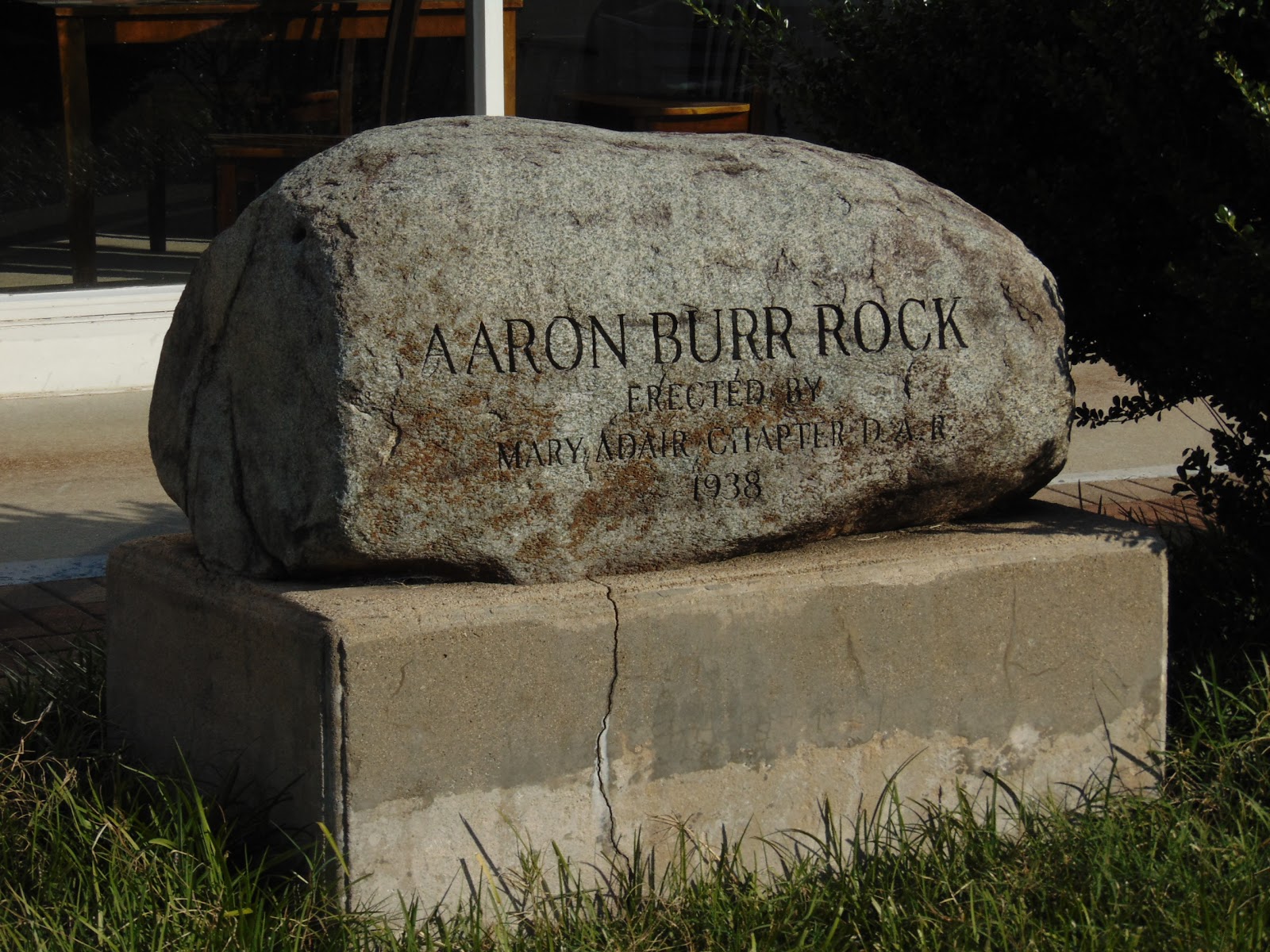 Southern Fried Common Sense & Stuff: Chester's Aaron Burr Rock