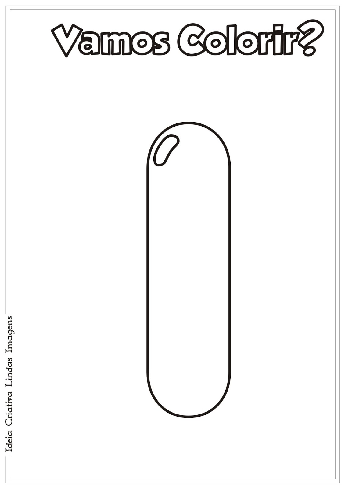 Alfabeto para colorir - Vogal I