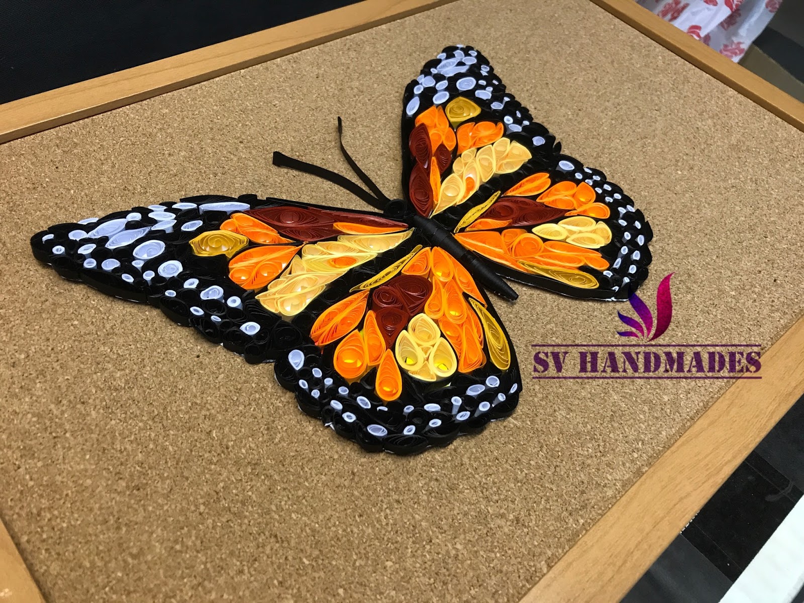 SV Handmades: Quilled Monarch Butterfly