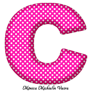 Abecedario Fucsia con Lunares Blancos. Fucsia Alphabet with Polka Dots ...
