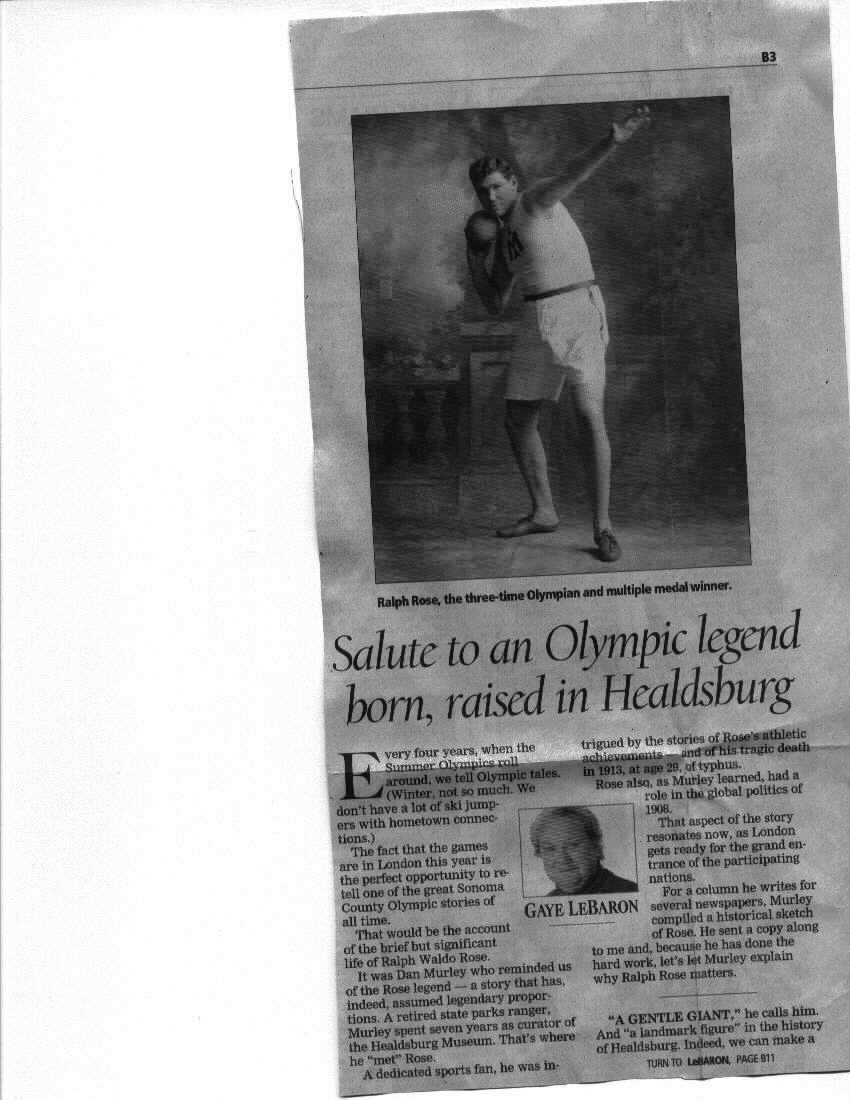 Once Upon a Time in the Vest: Vol. 2 No. 75 Who Was Ralph Rose?