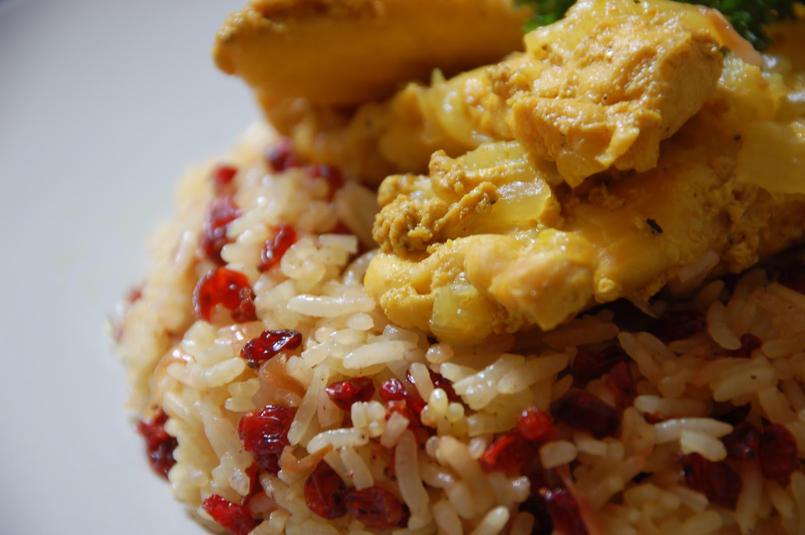 Zereshk Polo ba Murgh (Persian Barberry Pilaf with Chicken)
