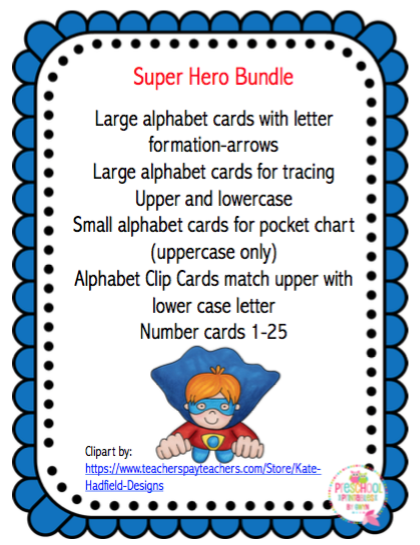 Super Hero Bundle ~ Preschool Printables