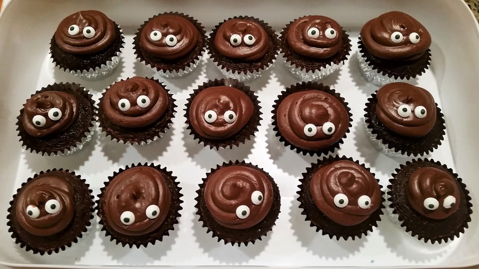 Clever, Crafty, Cookin' Mama: Poo Emoji Cupcakes
