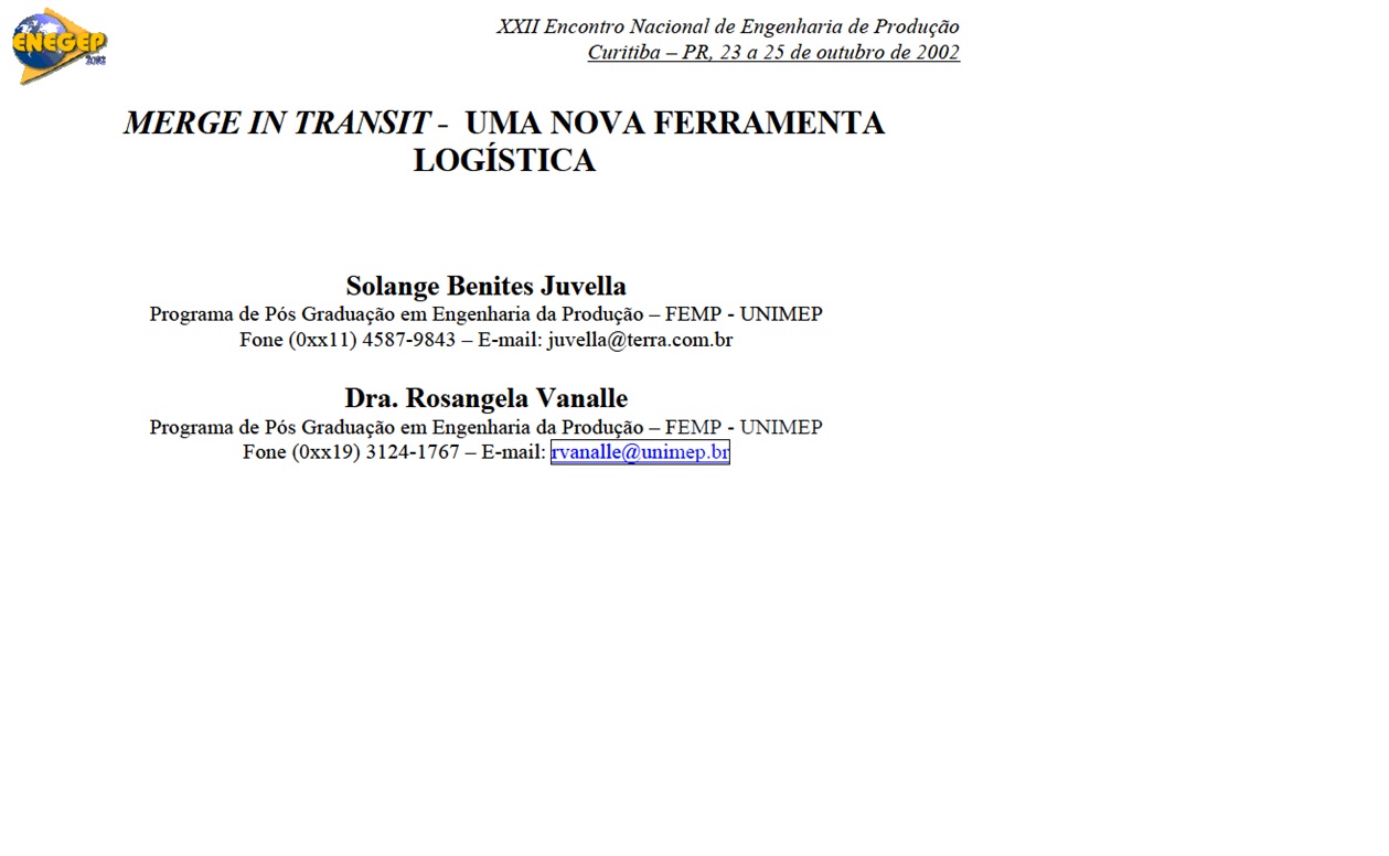 Fretes Sumaré: Merge in Transit