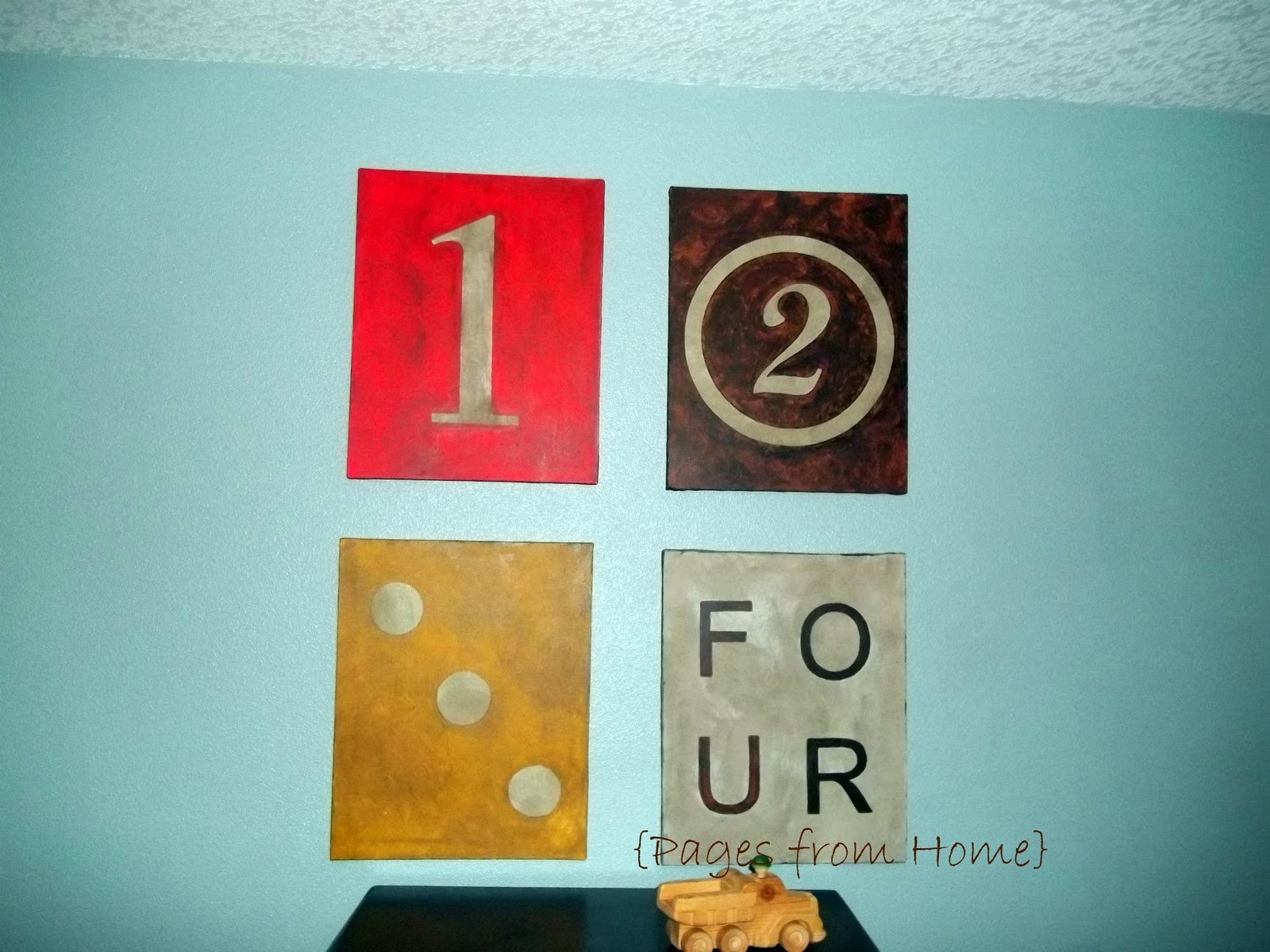 Pages from Home: Number Wall Art Canvas