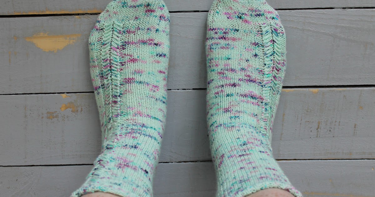The Feisty Redhead: Test Knit: Rhubarb Stalk Socks