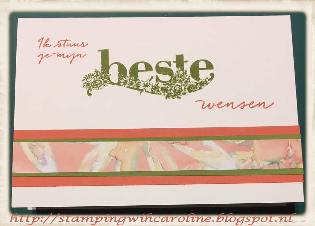 Stamping with Caroline: Beste Wensen - Best wishes