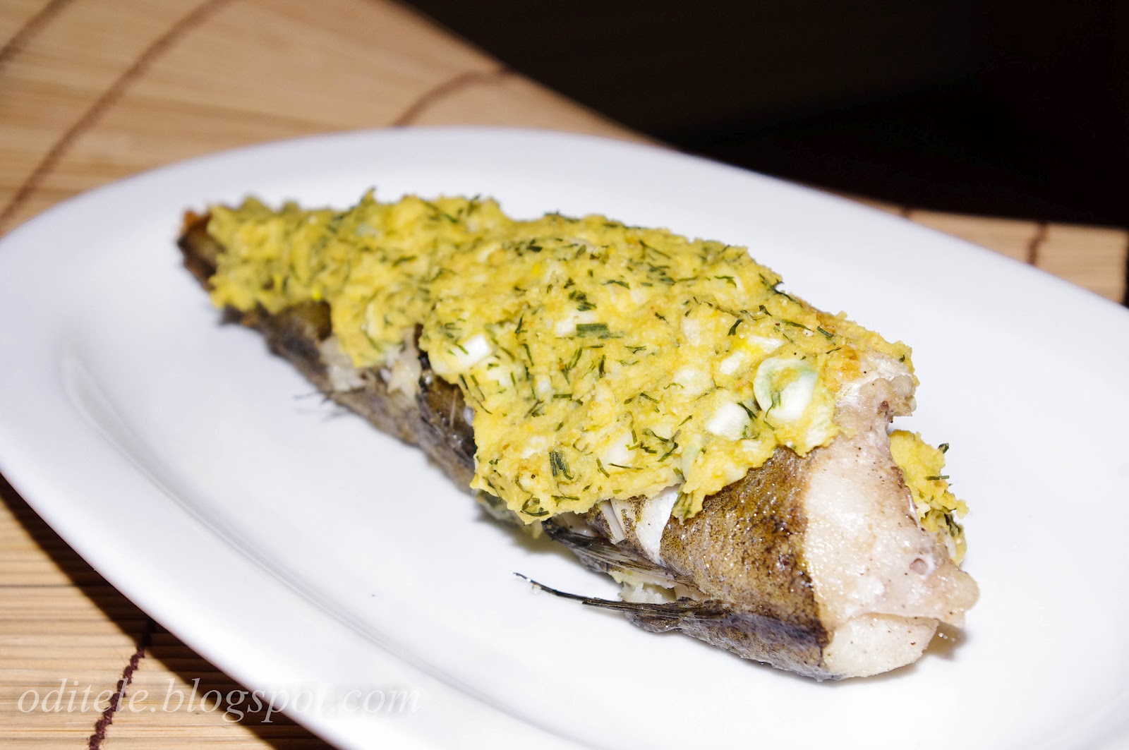 Oditėlės blogas: LYDEKA SU GARSTYČIŲ PLUTELE