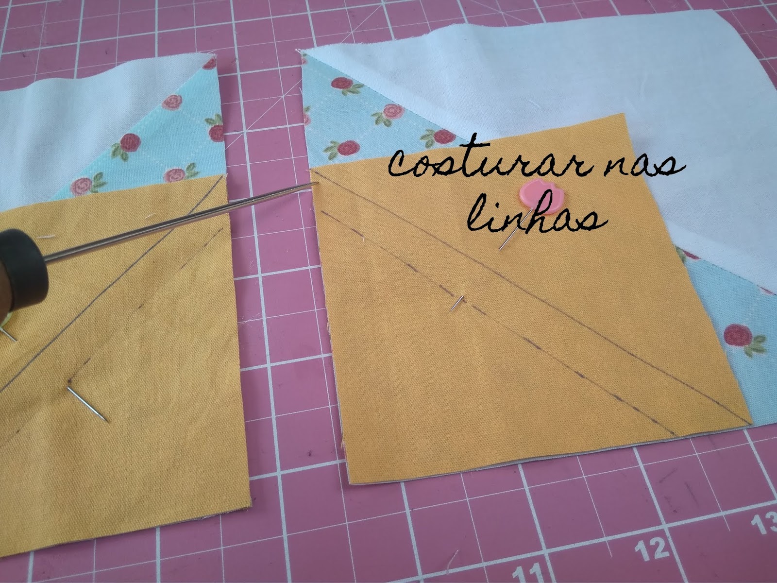 Flor de Baunilha Patchwork : Quilt com Scraps e Tutorial