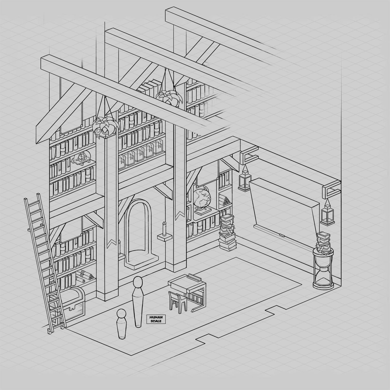 Chrissy's Grad Film Production Blog: Library Interior Concept Art