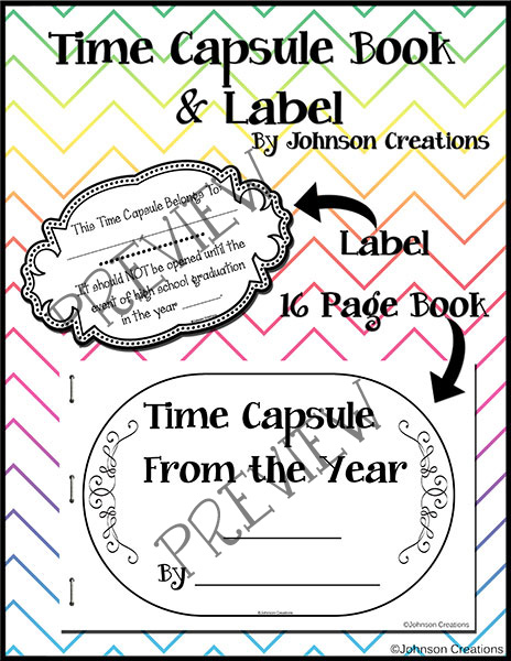 Johnson Creations: NEW Time Capsule Book and Label!