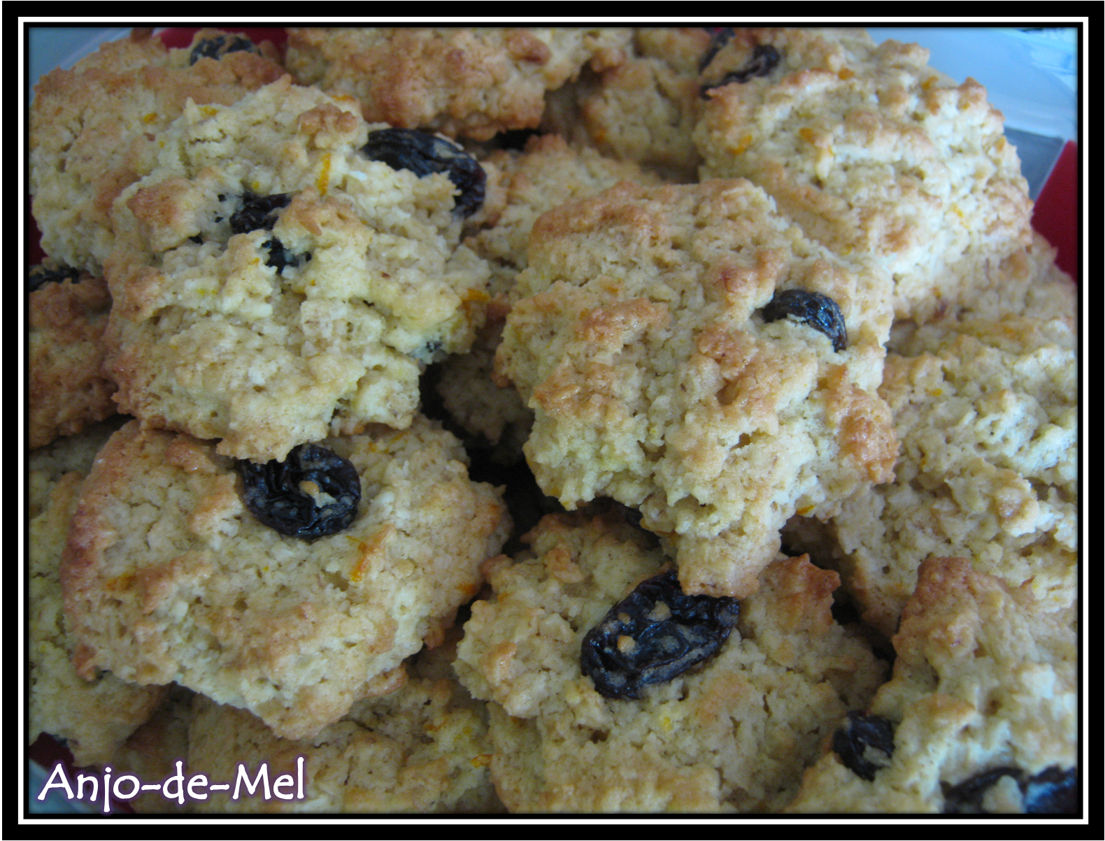 Bruxinha do Lar: Biscoitos de Aveia com Coco, Laranja e Passas