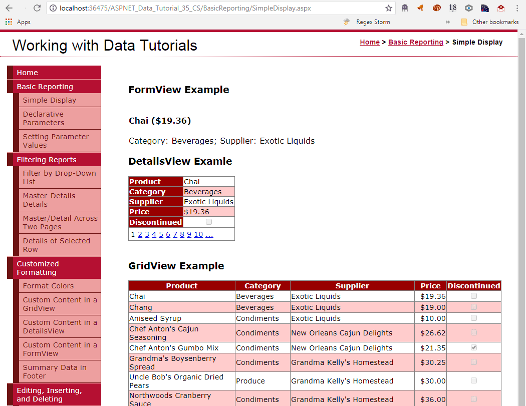 Metadata Consulting [dot] ca: ASP.NET Data Tutorial 35 Parts with updated Visual Studio 2010 C# ...