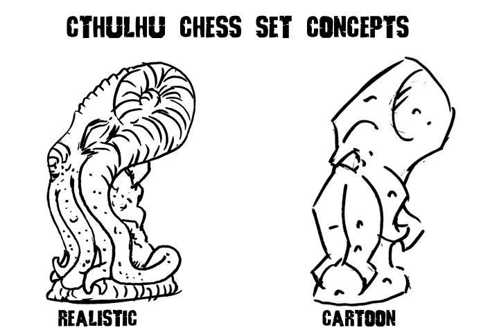 The Monkey Rodeo: Cthulhu Chess Set Concepts