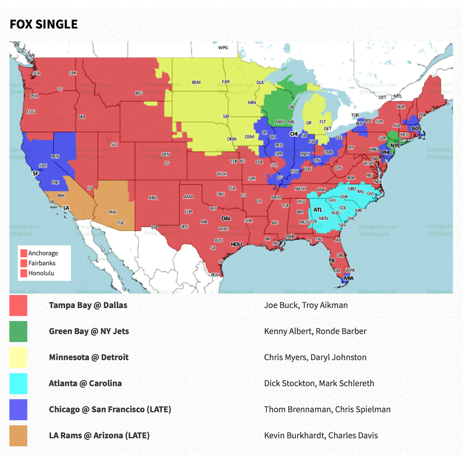 PACKERVILLE, U.S.A.: 2018 Week 16 NFL TV Maps