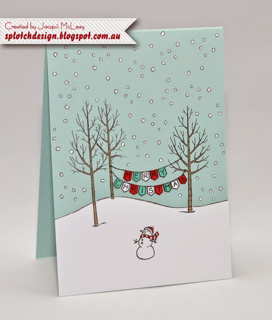 Splotch Design - Adding ink to paper!: Snowy Christmas Cards