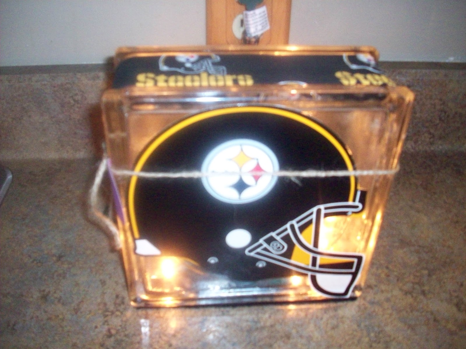 Sister #5 Designs: Steelers glass block