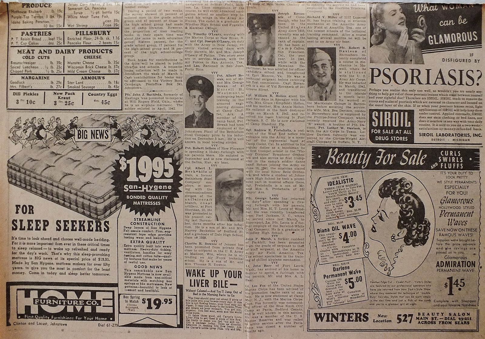 The Johnstown Tribune - WWII: February 8, 1943: BILLS TO DRAFT CIVILIAN ...