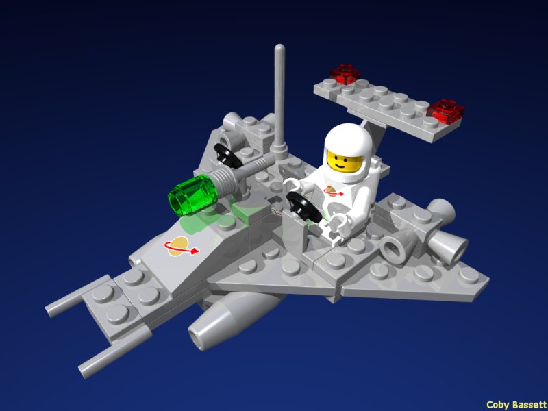 Ray-Traced Lego Mania: 442 - Space Shuttle
