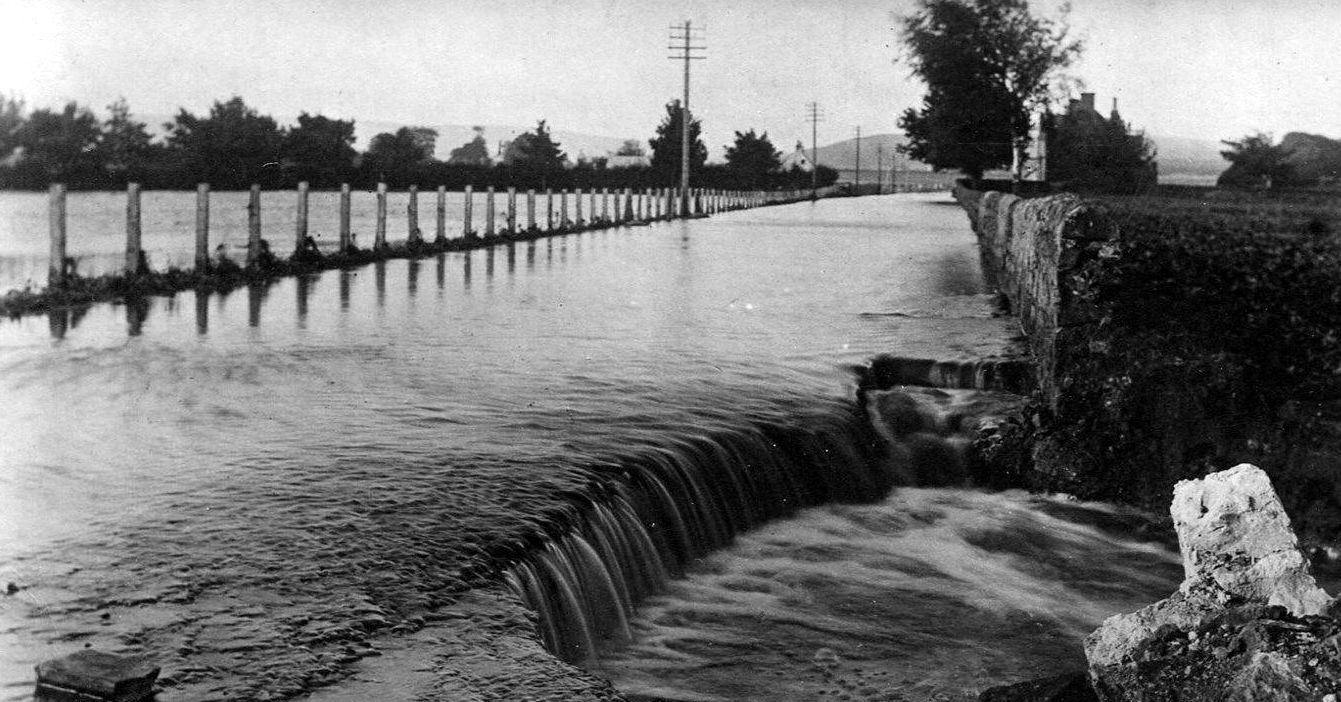 Tour Scotland: Old Photograph Flooding Elgin Scotland