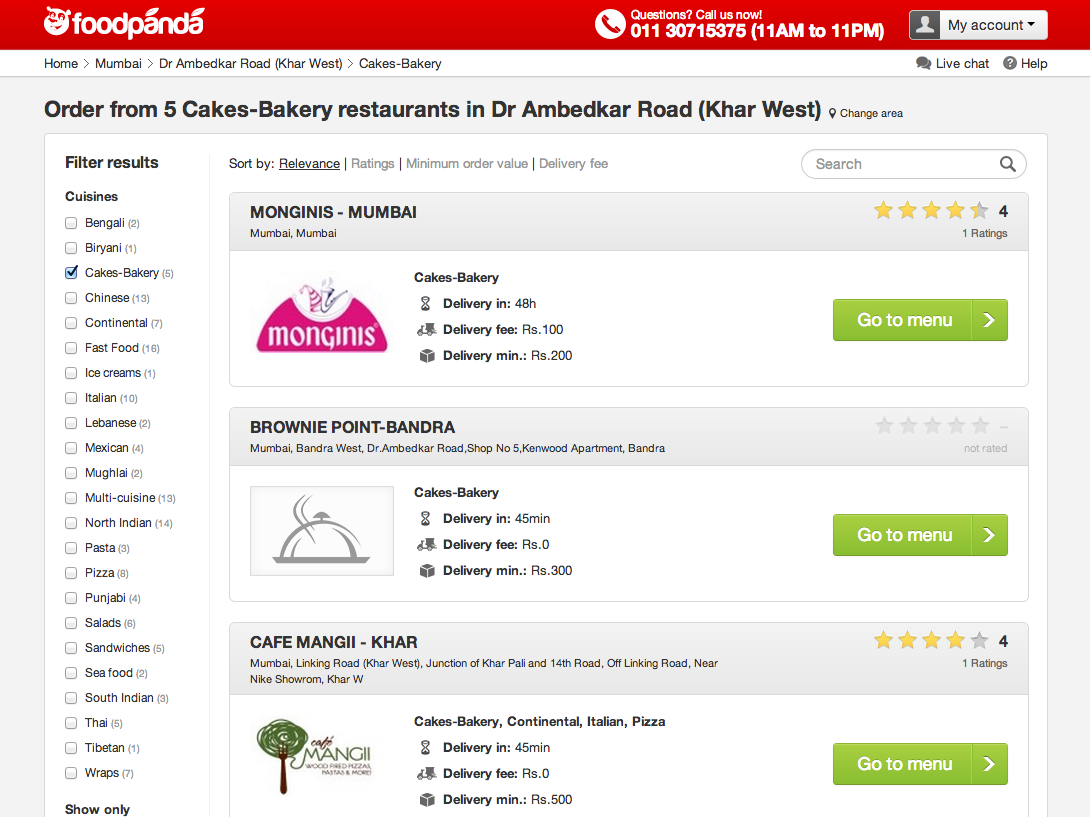 BombayJules: Foodpanda - easy online food ordering in Mumbai