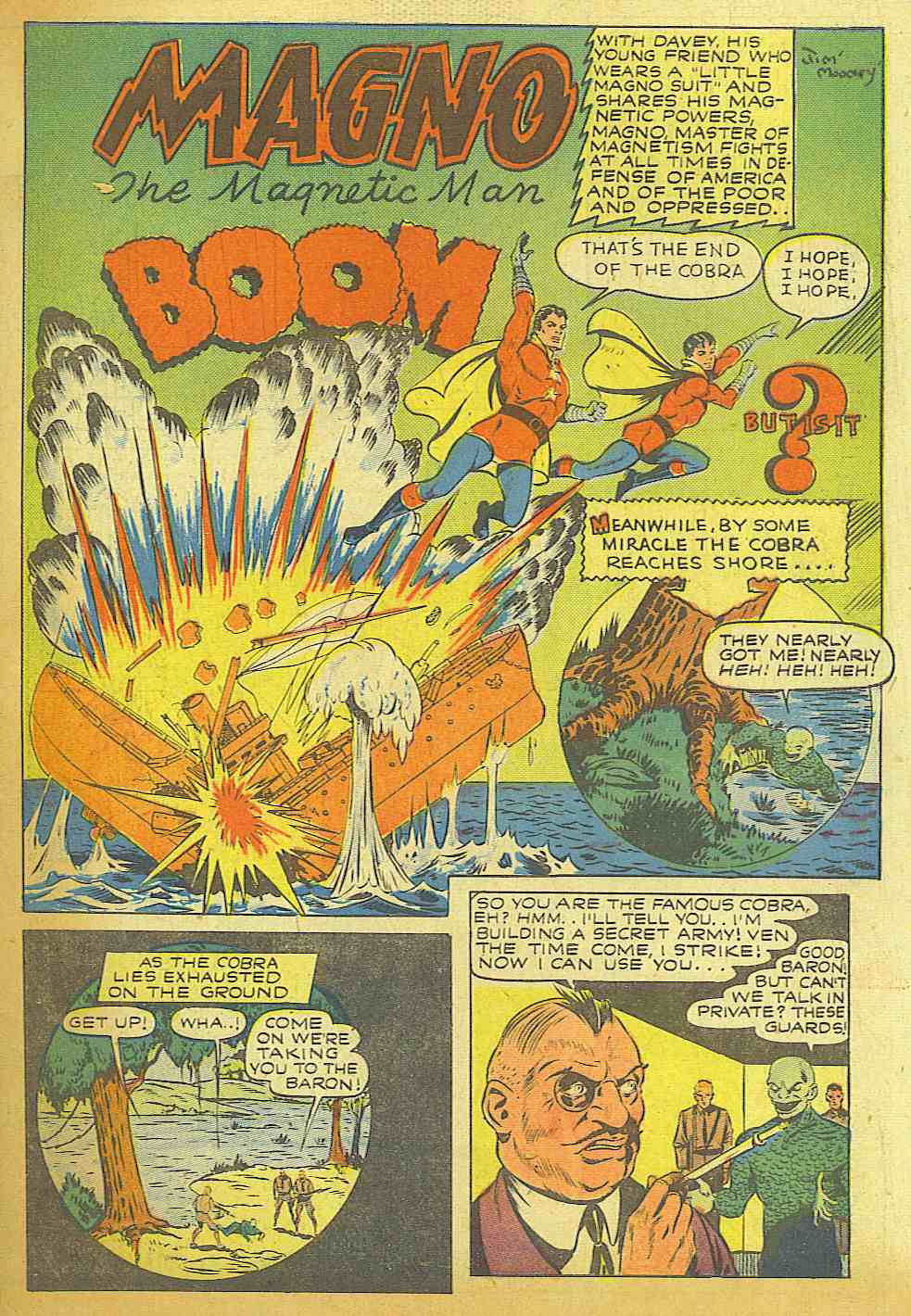 Four-Color Shadows: Magno the Magnetic Man-Jim Mooney-1942