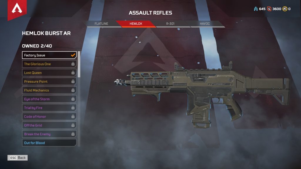 Daftar Senjata Apex Legends