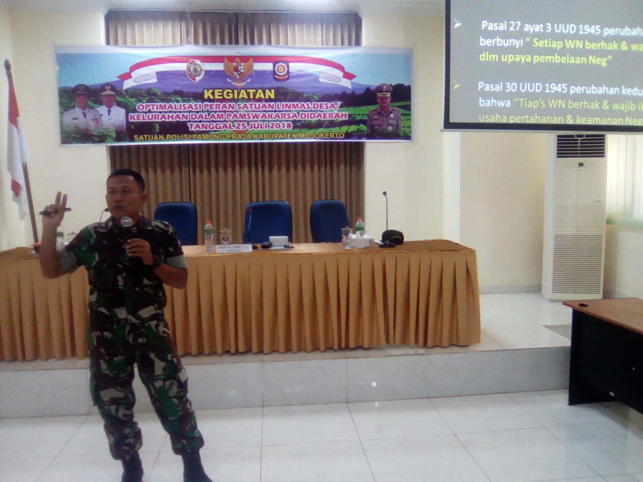 *Kasdim 0815 Mojokerto Pemateri Optimalisasi Peran Satuan Linmas*