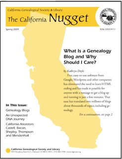 Changes at the Nugget | California Genealogical Society