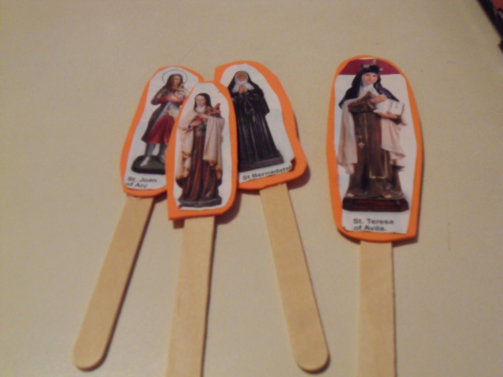 The Day the Sun Danced: Saint Stick Puppets