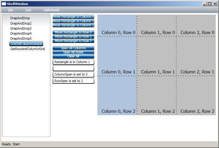 C# .NET: WPF Drag & Drop in Grid Sample