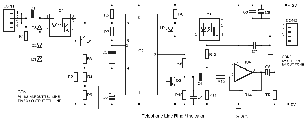 world technical: Telephone Ring Indicator and Line