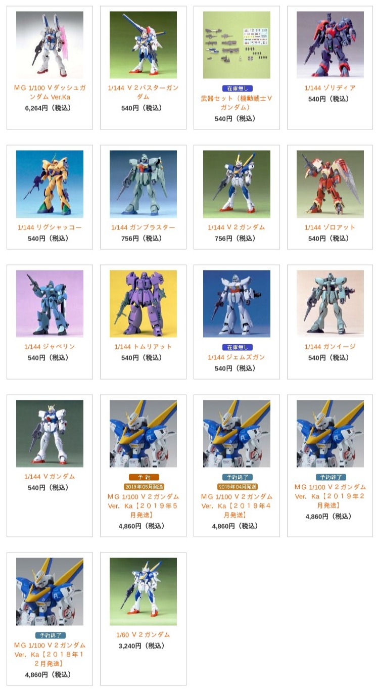 Gundam Base Online Shop Will Hold Vintage Victory Gundam Model Kits