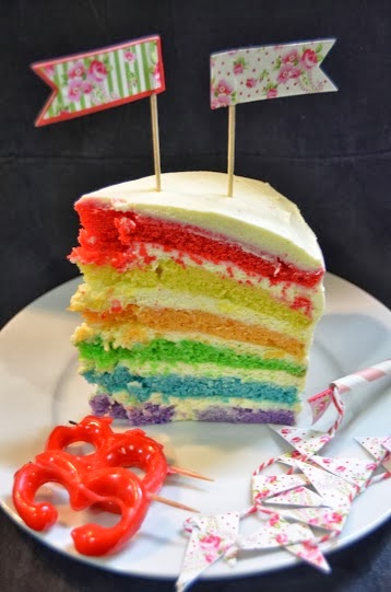 El Rincón de la Mariposa: Tarta Rainbow Cake
