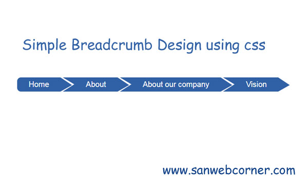 Simple Breadcrumb Design Using Css