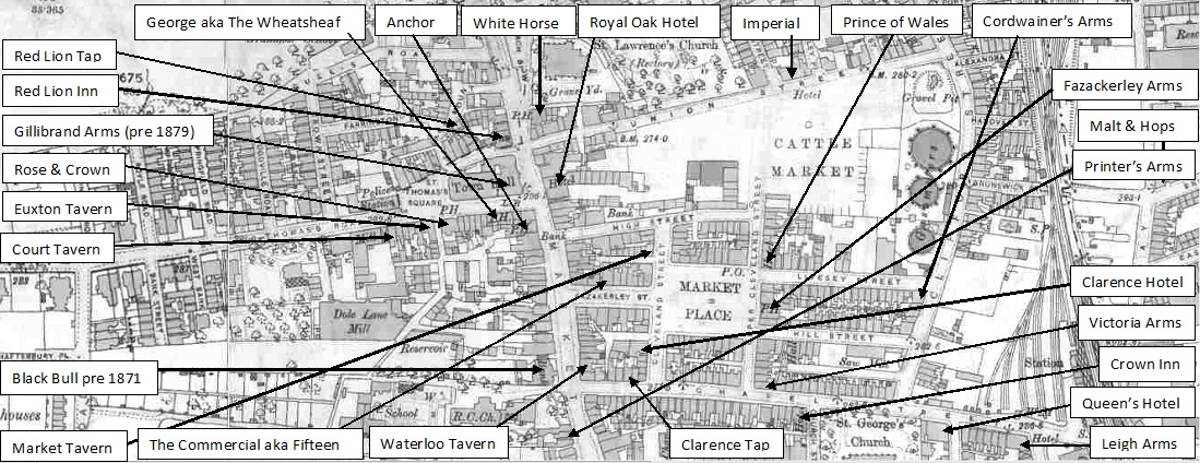Chorley's Inns and Taverns: Chorley Maps