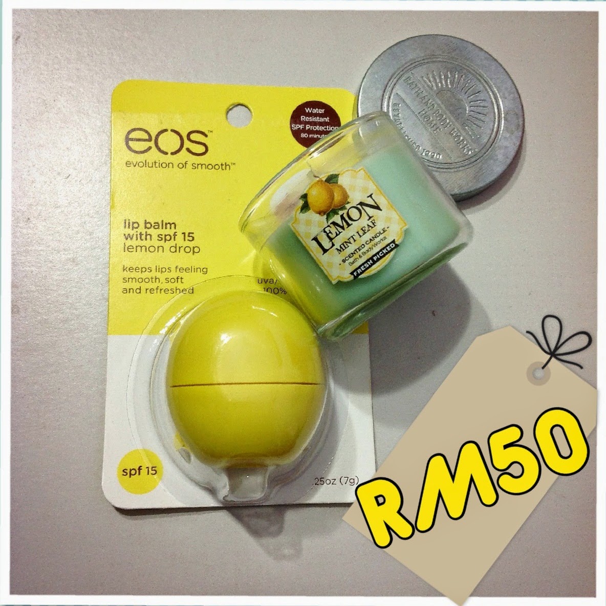 ~StrawBerry TaGs~: EOS Lip Balm & BBW Mini Candle combo..