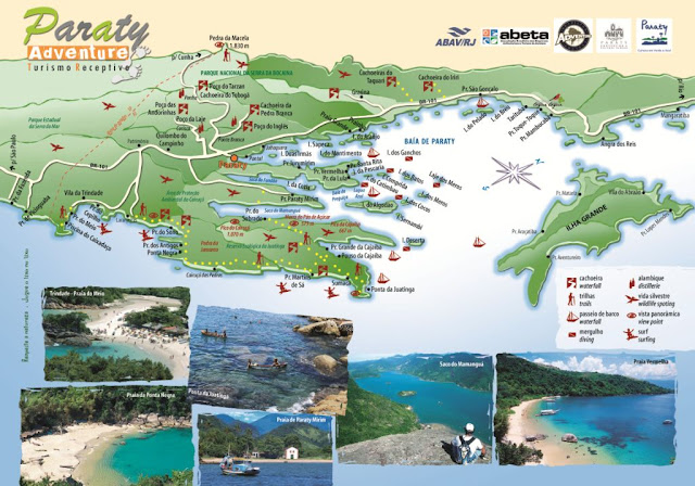 PARATY ADVENTURE: Mapa da baía de Paraty por PARATY ADVENTURE